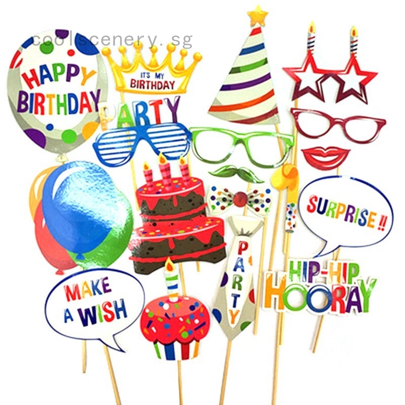 Happy Birthday Photo Booth Props Funny Creative Birthday Decor for ...