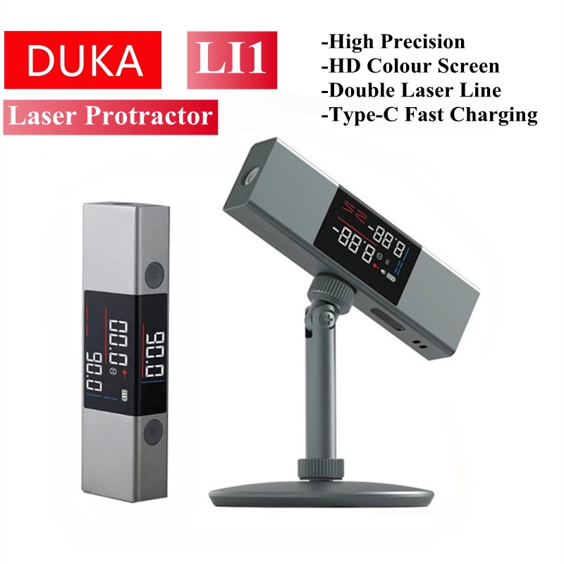 DUKA LI1 Laser Protractor Digital Inclinometer Angle Measure 2 in 1 ...