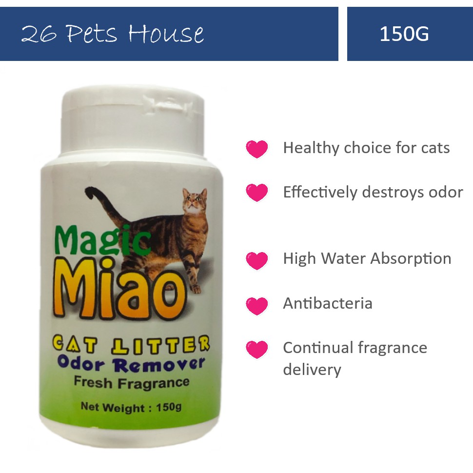MAGIC MIAO Cat Litter Odor Remover Powder 150G | Shopee Singapore