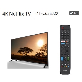 Sharp 65" Frameless Smart TV 4T-C65EJ2X - FREE Digital Antenna | Shopee ...