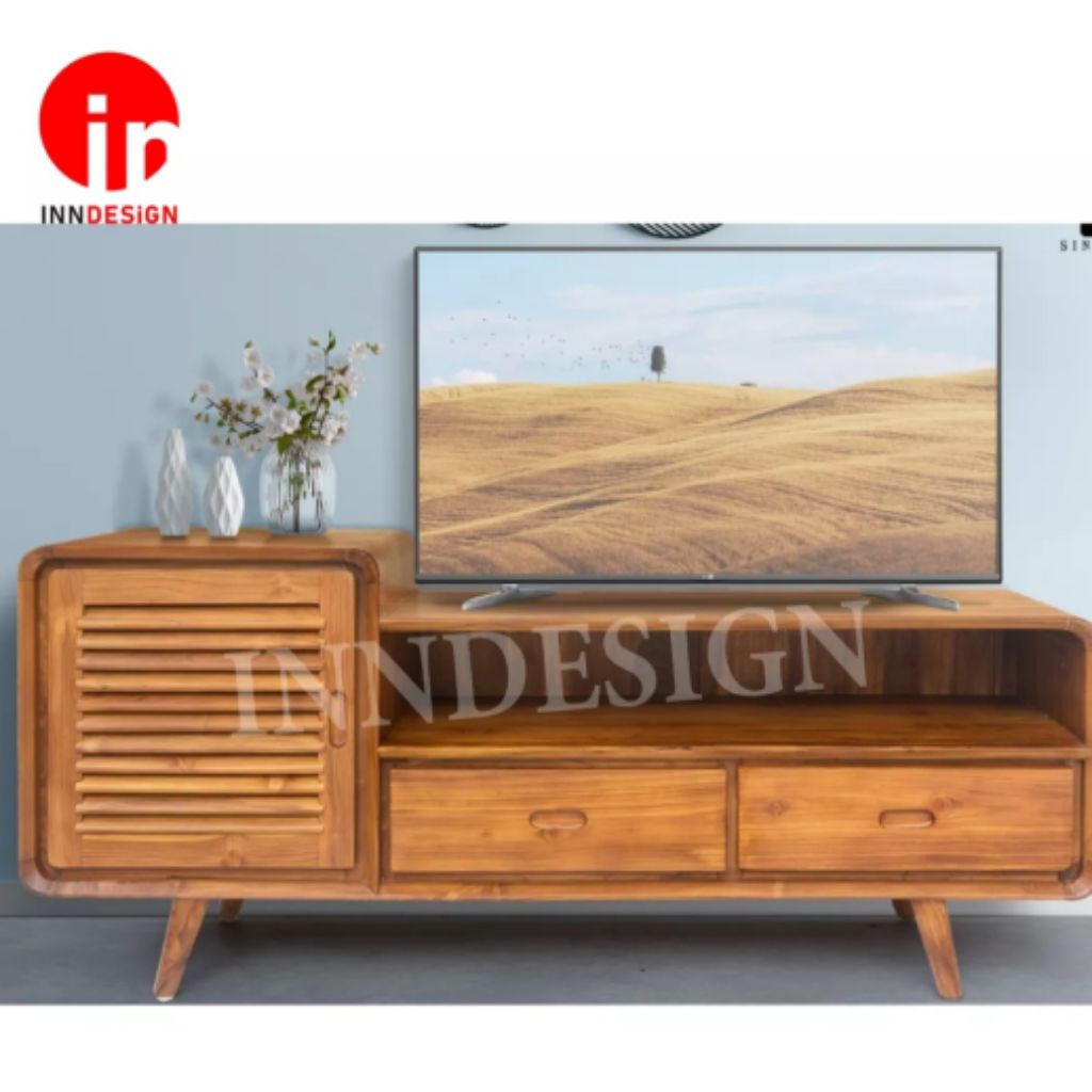 tbbsg homefurniture outlet Days Solid Teak Wood 5ft TV Console (Free ...