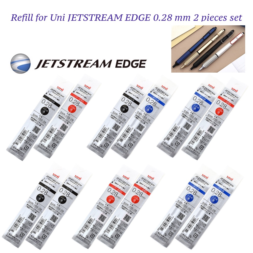 Mitsubishi UNI Refill SXR-203-28 2 Pieces Set for JETSTREAM Edge ...