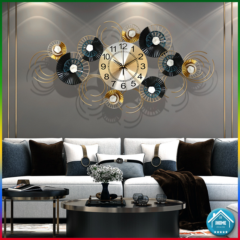 1234:Wall Clock Hot Selling Metal Wall Clock Living Room Silent Fashion ...