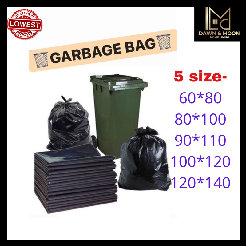 D&M Big Size Trash Bag Large Dustbin Extra Huge Thick Black Plastik Beg ...