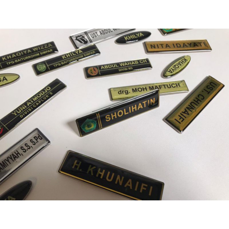 Chest NAME PIN / NAME TAG CUSTOM Safety PIN | Shopee Singapore