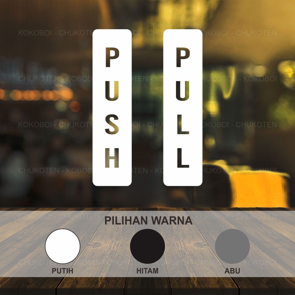 Square Push Pull Glass Door Sticker Cafe Sign Sticker Sign Logo Cutting ...