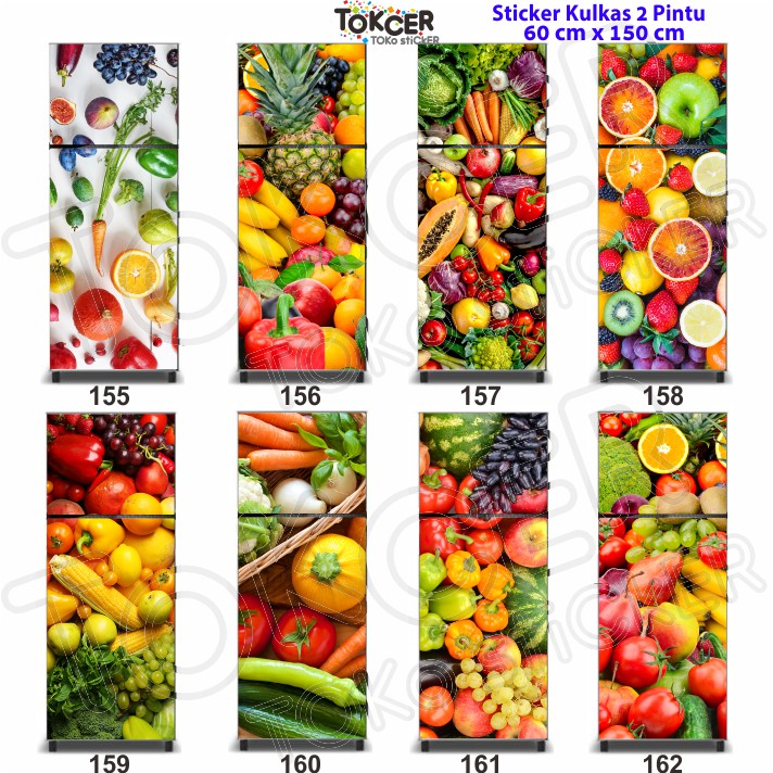 Vegetable and Fruit 2 Door Refrigerator Sticker | Shopee Singapore