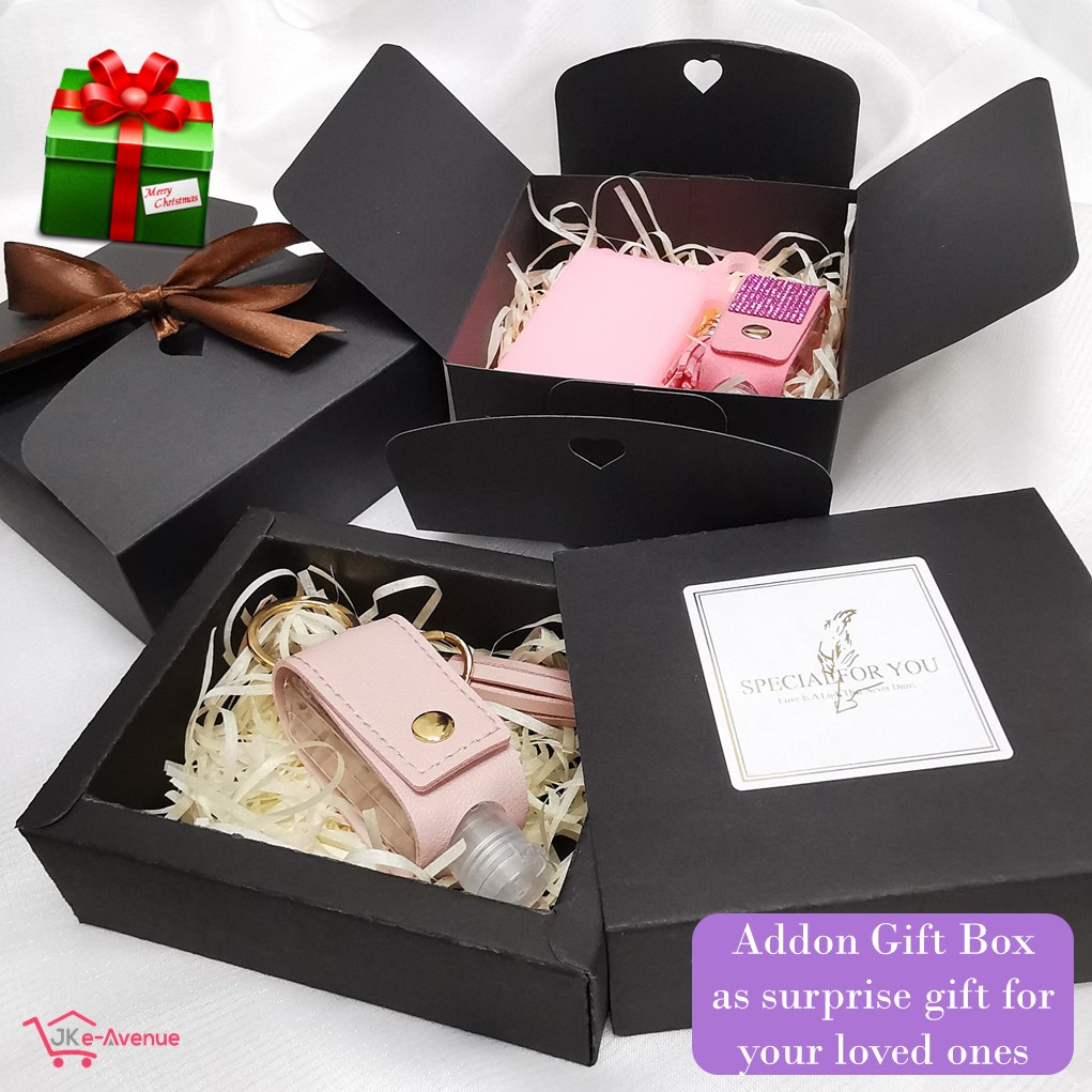 Black Kraft Paper Drawer Ribbon Gift Box 400g for Christmas Birthday ...