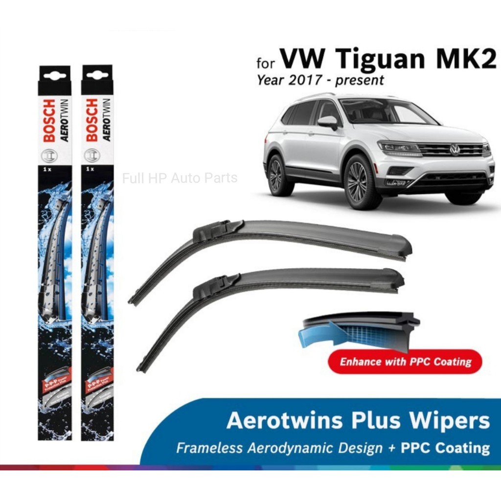 Bosch Aerotwin Plus Multi Clip Wiper Set for Volkswagen Tiguan Mk2 (24 ...