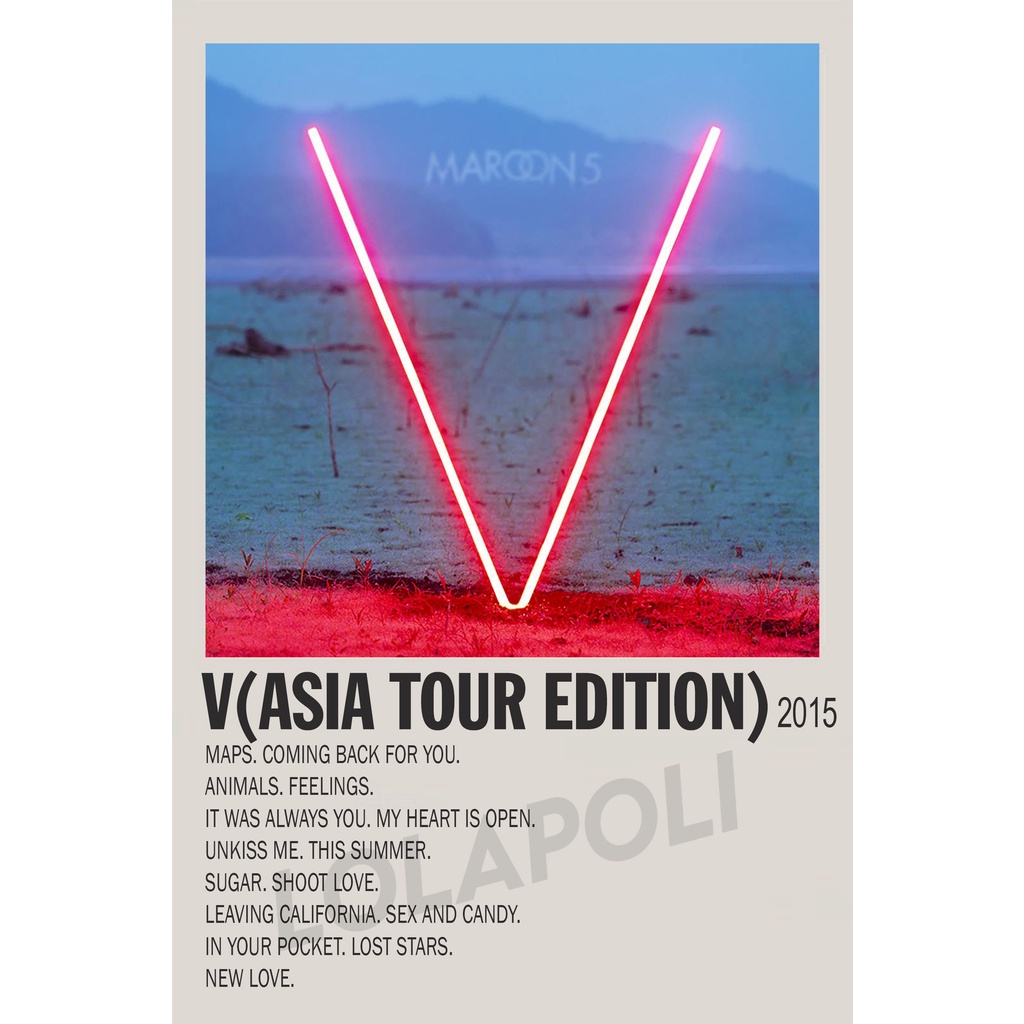 Maroon 5 V Album Cover Poster Cover Album V Maroon 5 | Shopee