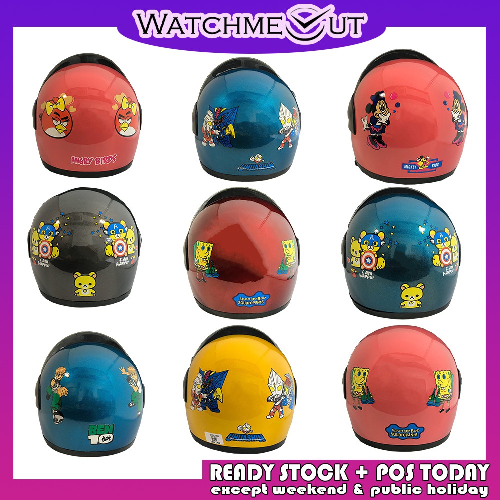 Kids Safety Helmet Children Budak Kanak Kid Topi Keledar Budak Cartoon ...