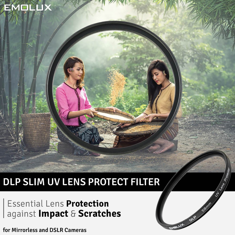 Emolux Digital SLIM Ultraviolet (UV) Lens Protection Camera Filter for ...