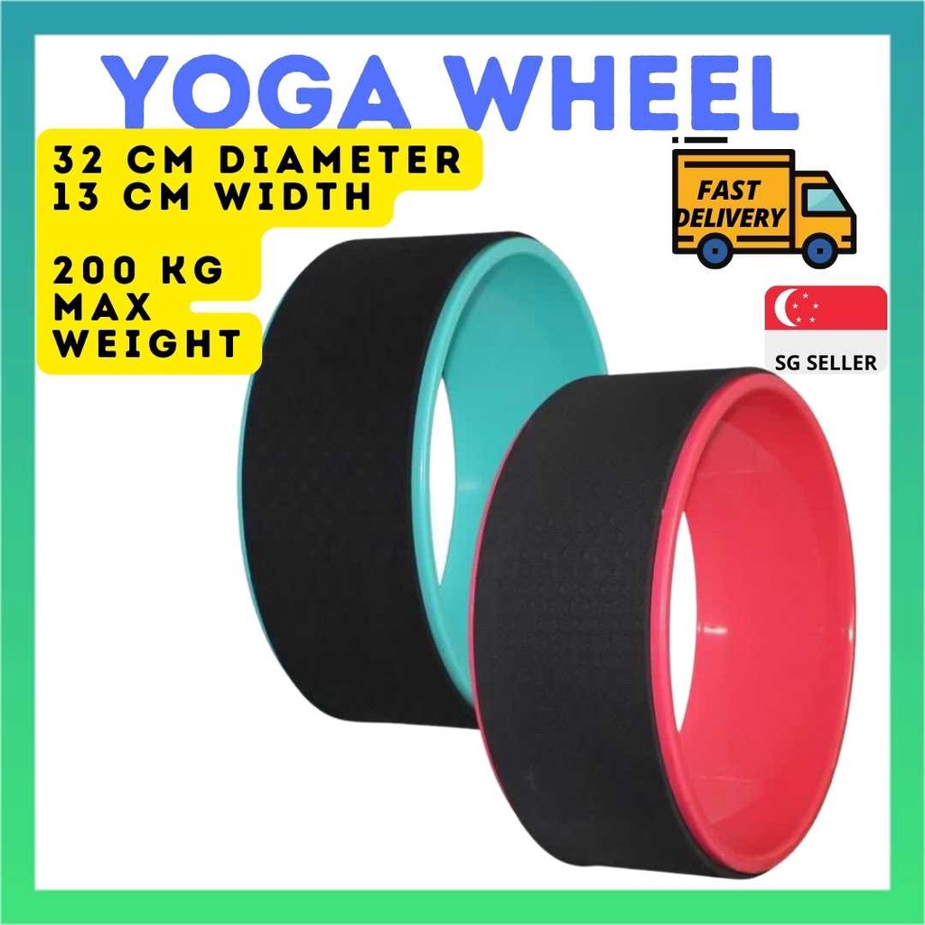 [YOGA WHEEL 32CM] STRONG EXERCISE WHEELS RING CIRCLE FITNESS GYM ROLLER ...