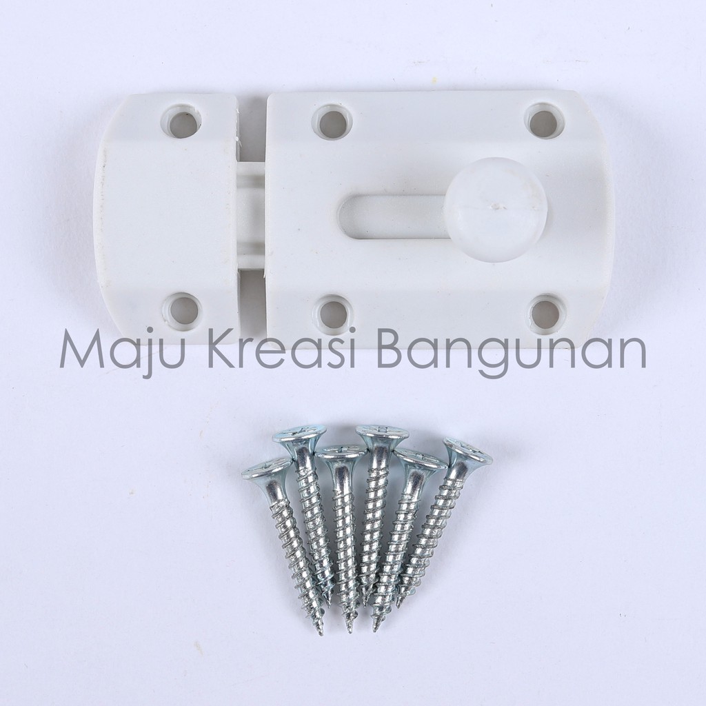 PVC Door Latch Latch Plastic Lock Bathroom Toilet Slot Latch 2 Inch ...