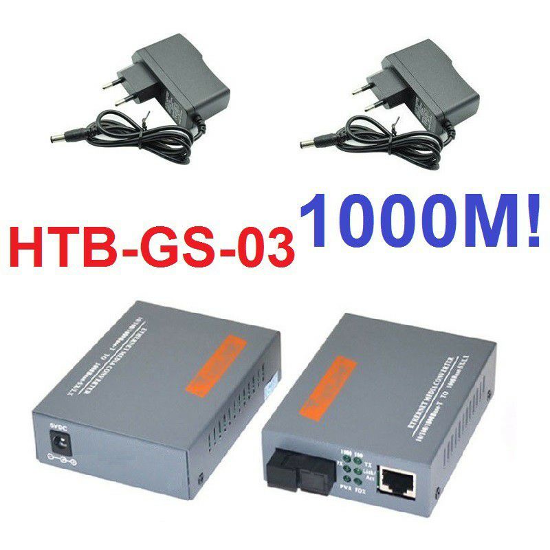 Fiber Optic Media Converter HTB-GS-03 A+B Optical Netlink HTBGS03 ...