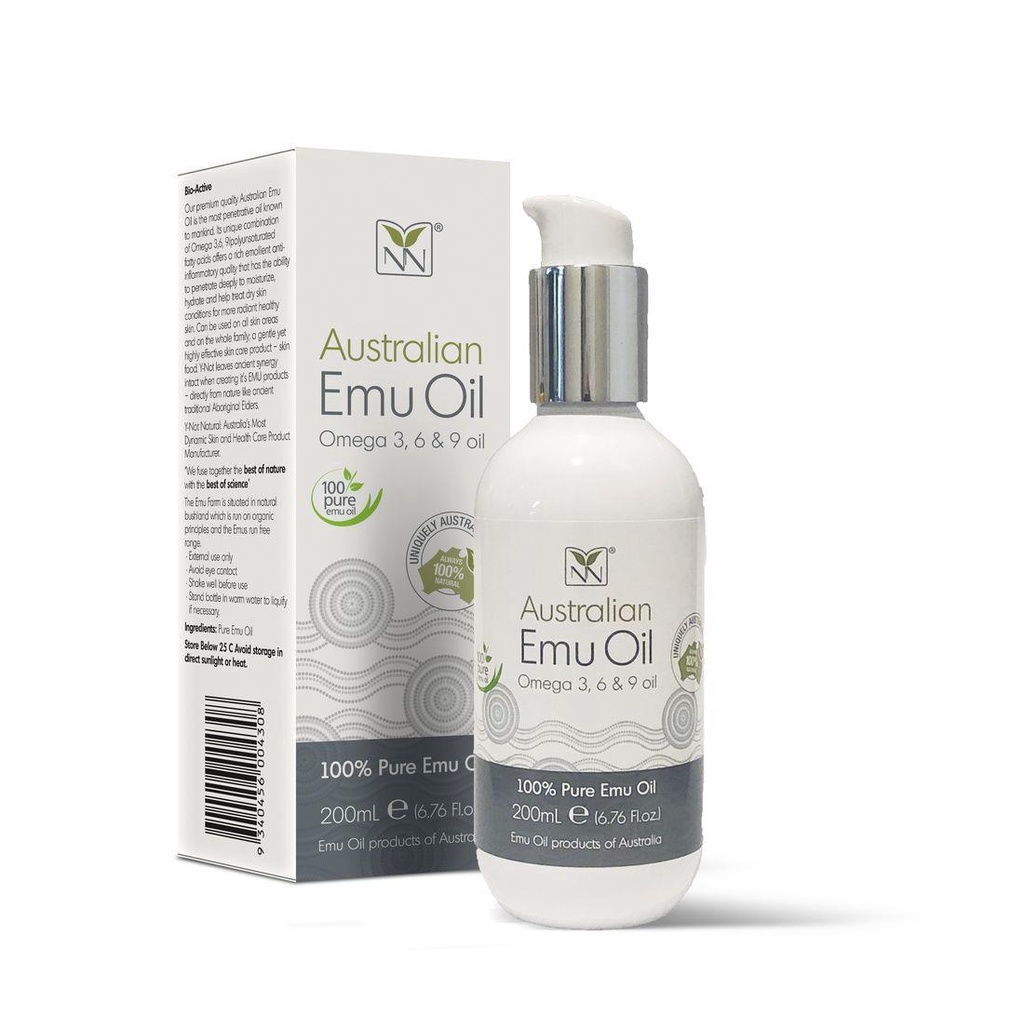 [Bundle Offer] Y-Not Natural Omega 369 100% Pure Emu Oil for Dry, Sensitive, Itchy Skin (200ml ...