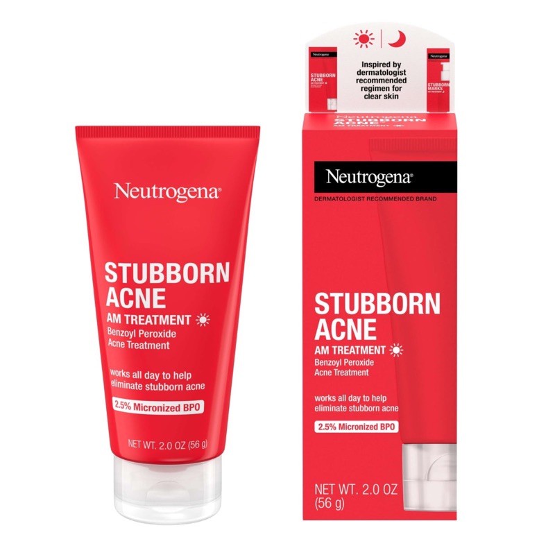 Neutrogena Stubborn Acne AM Benzoyl Peroxide / Marks PM Treatment ...