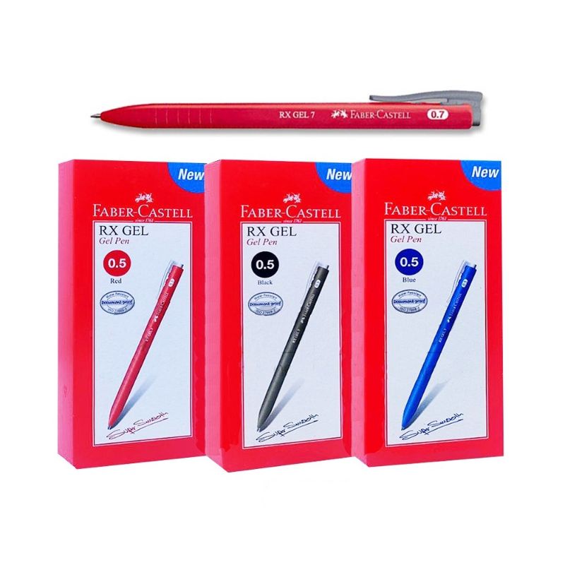 Faber-Castell RX Gel 5/7 (0.5/0.7) Gel Pen (10 Pcs) | Shopee Singapore