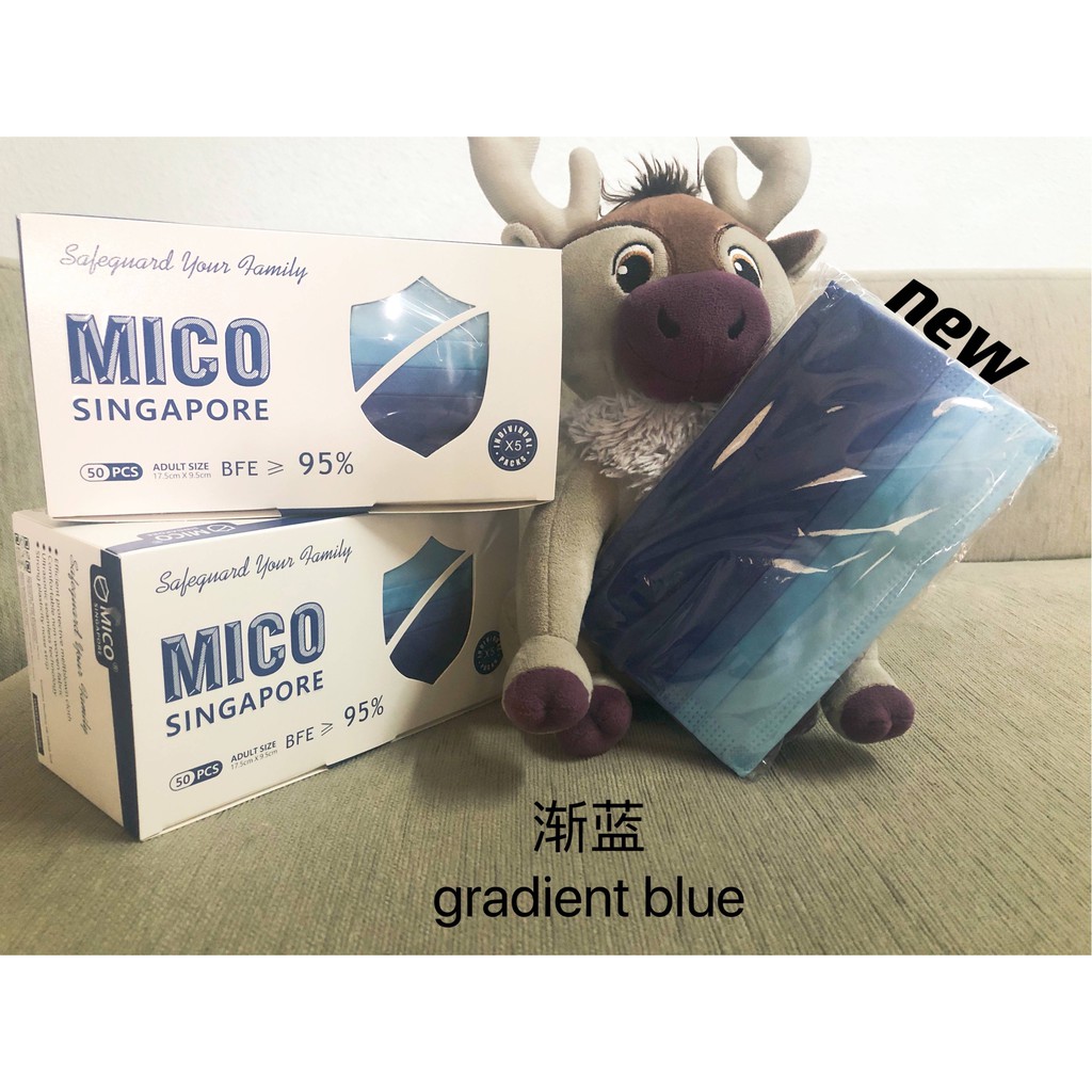 [SG BRAND] MICO Adult Mask 3ply Disposable Face Mask 50pcs/box | Shopee ...