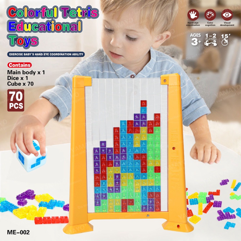 3D Tetris Building Block Game || Russian Square Jigsaw Puzzle Toy ...