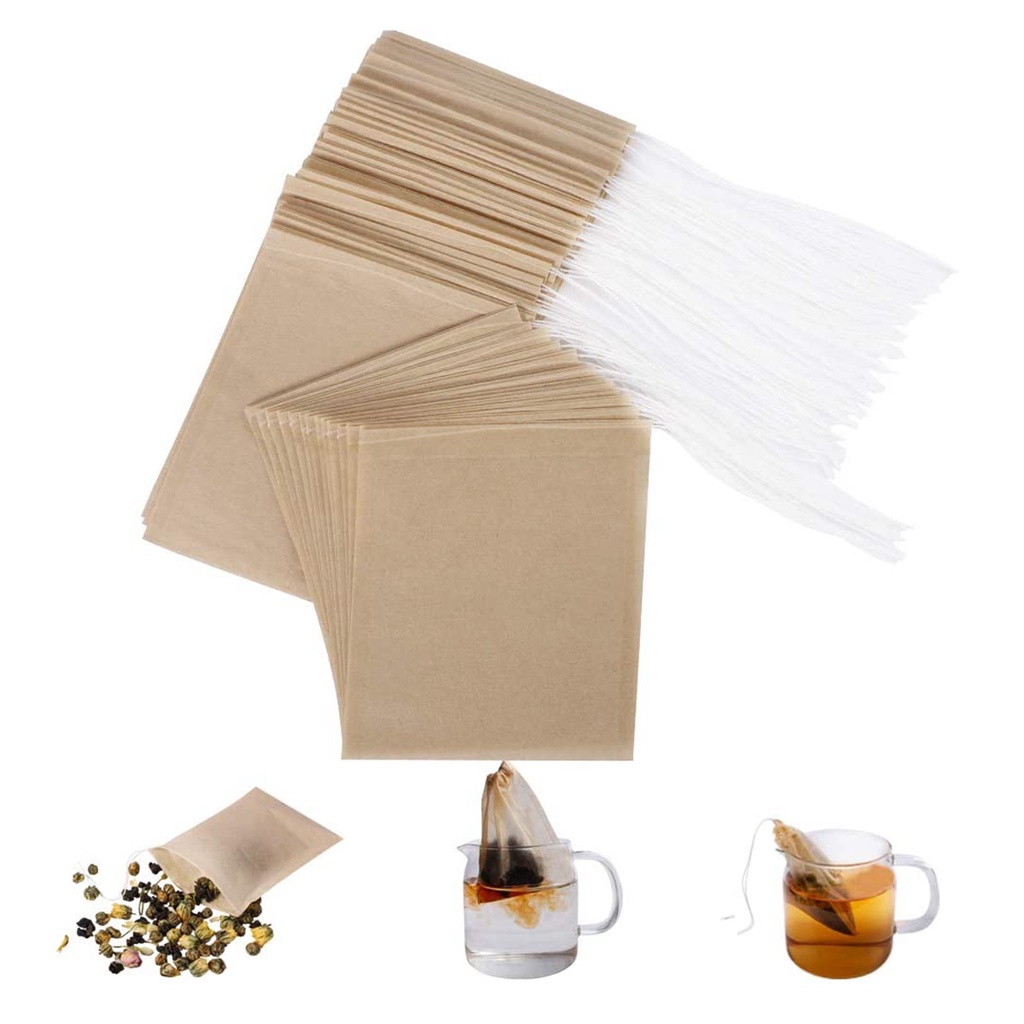 100pcs Disposable Tea Filter Bags for Loose Tea Filter Bags ...