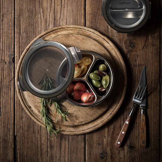 CUITISAN Partition Round No 2 - 280ml MICROWAVE SAFE stainless steel ...