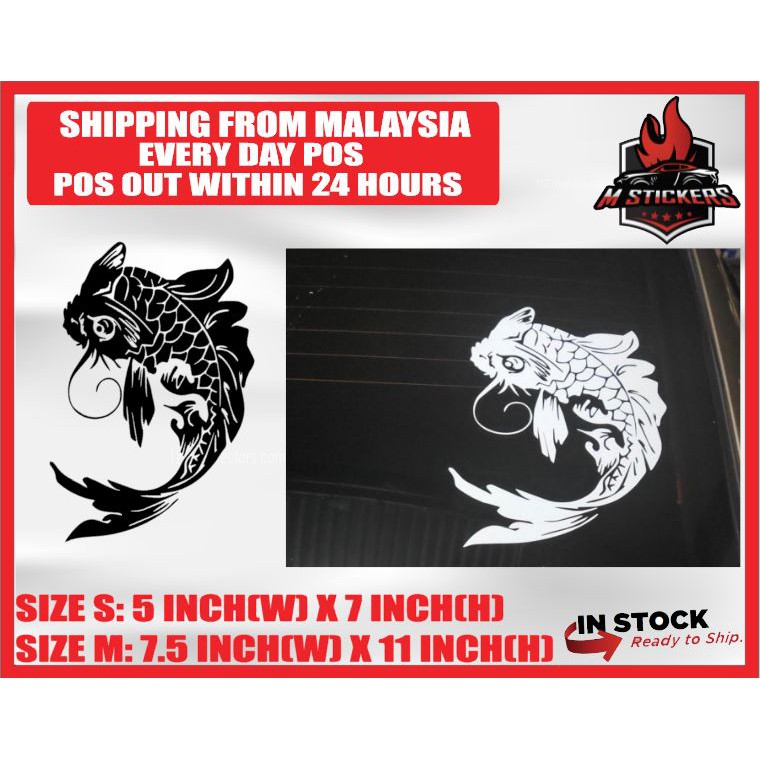 [M STICKERS] IKAN KOI FISH JAPAN CAR STICKER MYVI AXIA VIOS CITY CIVIC ...