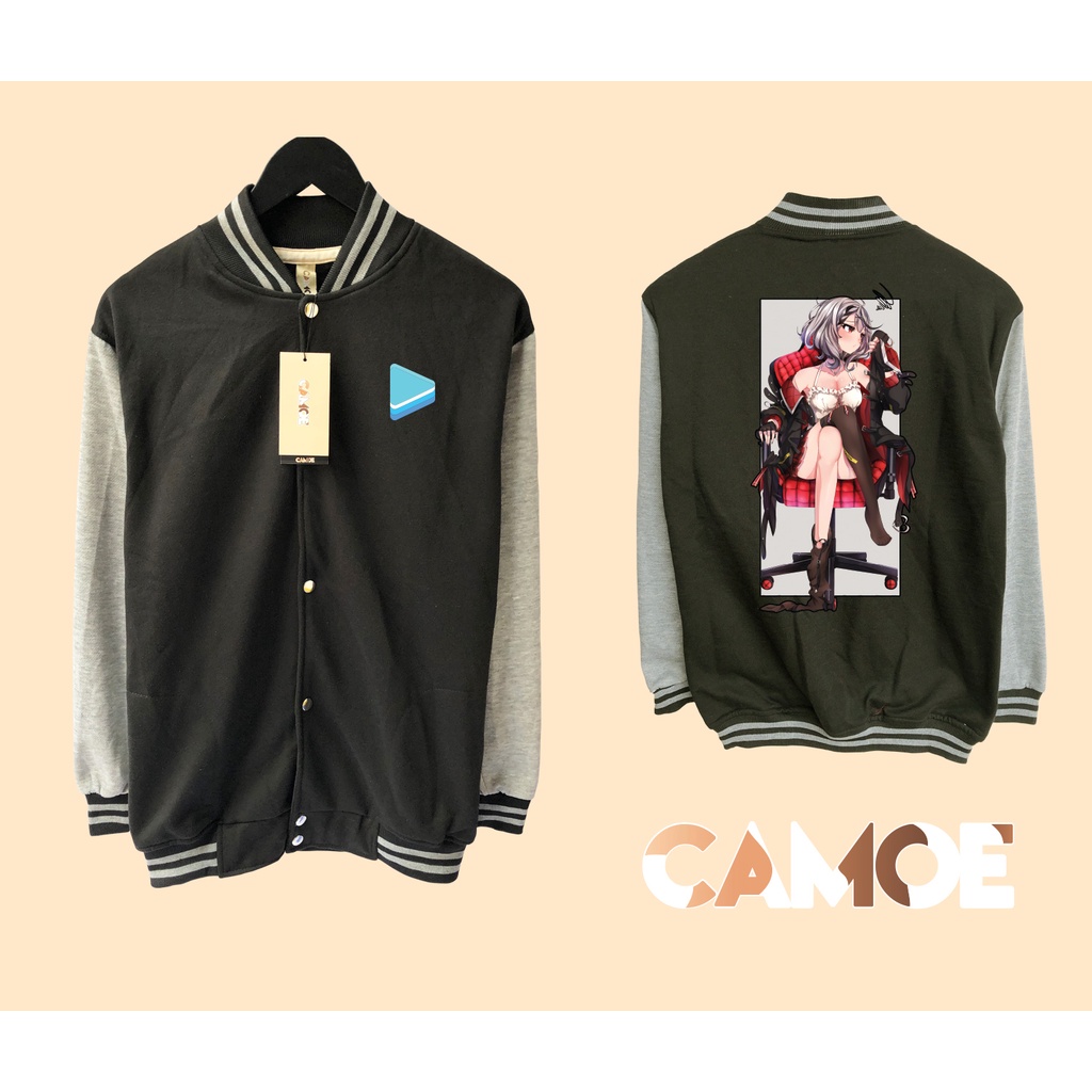 VTuber Hololive Sakamata Chloe Gaming Chair Varsity Baseball Jacket ...