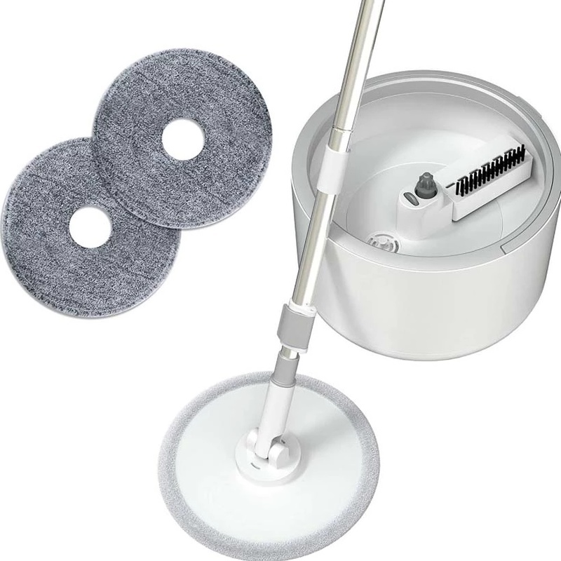 25cm Round Mop Replacement Cloth/ Grey Microfiber Mop Cloth/ Wet Dry ...