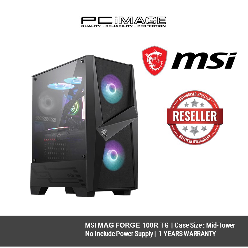 MSI MAG FORGE 100R BEYOND THE POWER ATX MID-TOWER CASING | Shopee Singapore