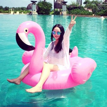 Pink floatie beach flamingo inflatable float swimming pool party floats ...