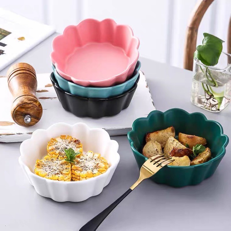 Macaroon Series: Ceramic Salad Bowl - Microwave Oven Microwavable Safe ...
