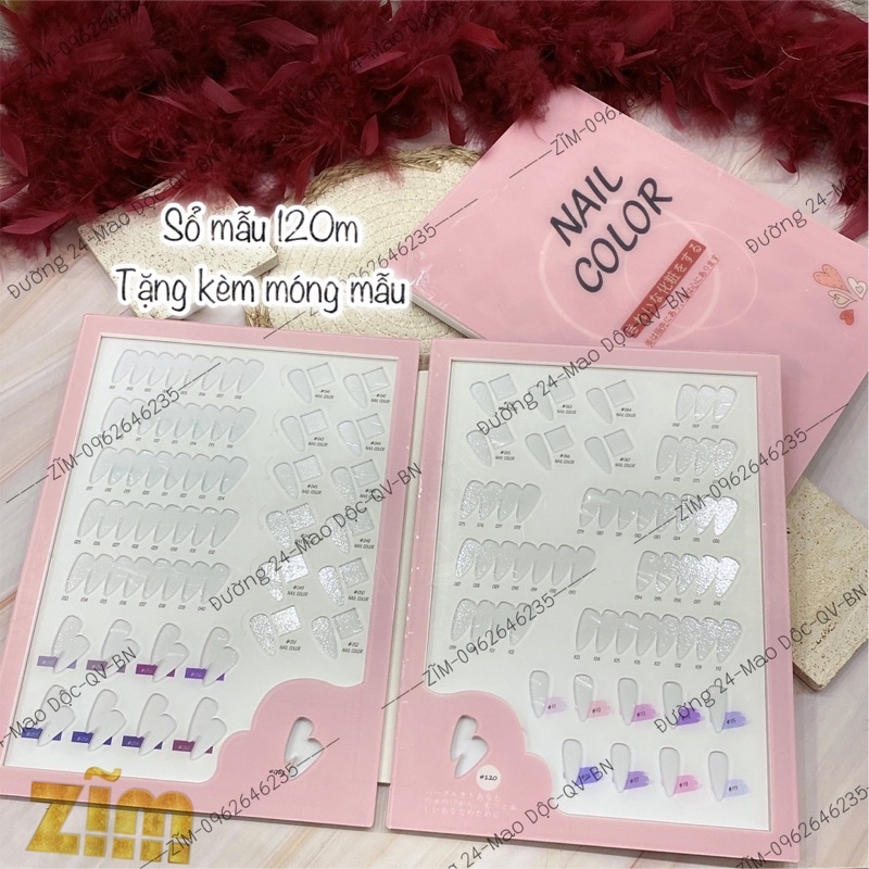 Mica nail sample book for color chart, nail included | Shopee Singapore