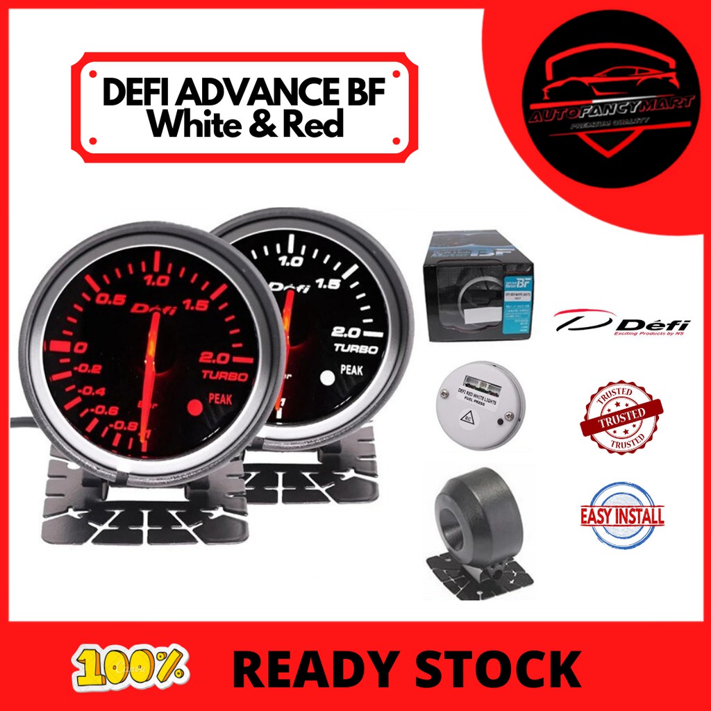 60MM DEFI BF METER GAUGE RPM VOLT OIL WATER TEMP PRESSURE VACUUM BOOST ...