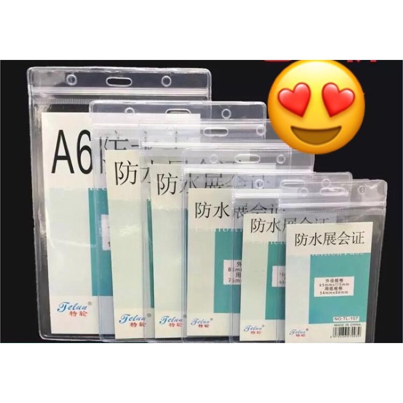 10pcs Waterproof Clear PVC Plastic Name Tag Badge ID Card Holders ...