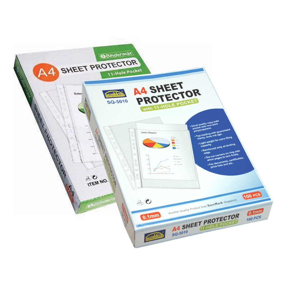 Bindermax W-25-1/0.1 / Suremark SQ-5010 A4 0.1mm 11-Hole Sheet ...