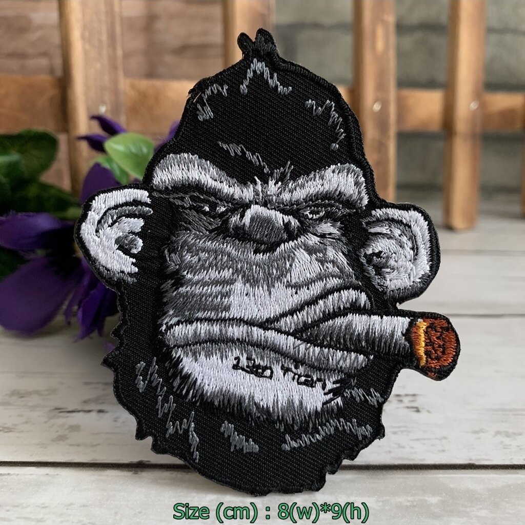 Gangster Monkey Iron-On Patch Patches Embroidered Clothing Decoration ...