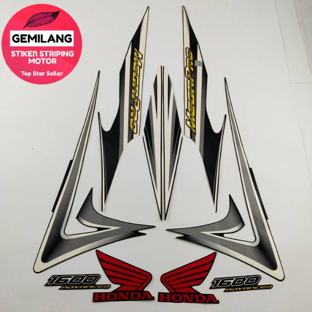 HITAM Striping Decal Polet Sticker honda megapro mega pro 2006 black ...