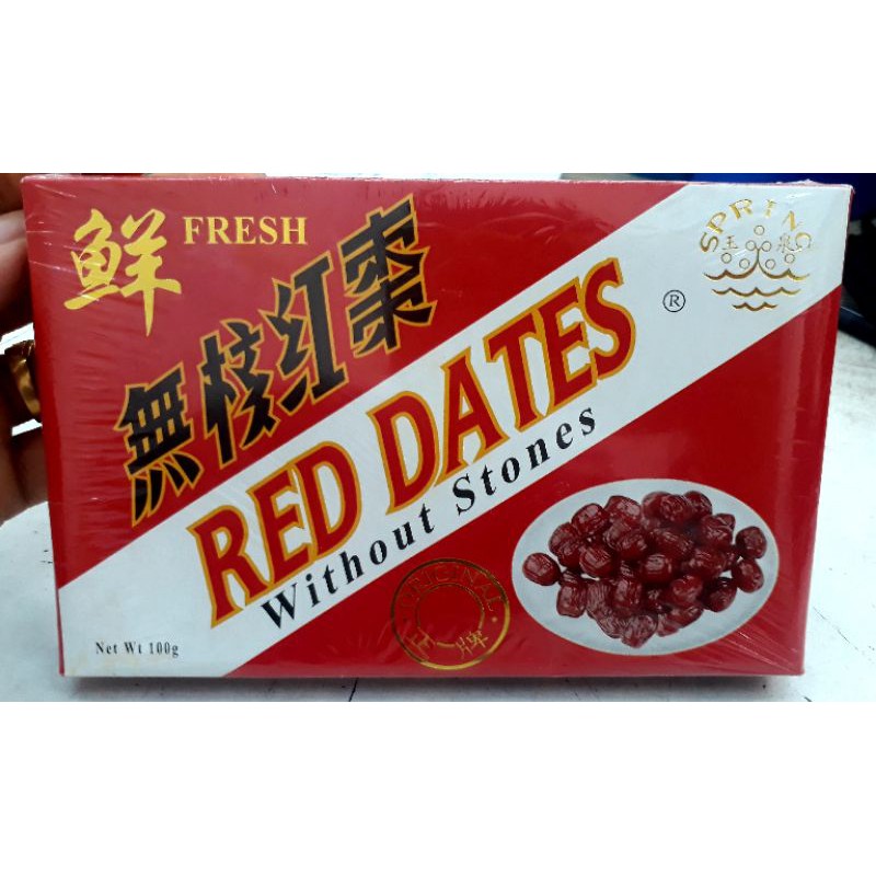 100g SPRING Red Dates無核红棗 (Without Stones) | Shopee Singapore