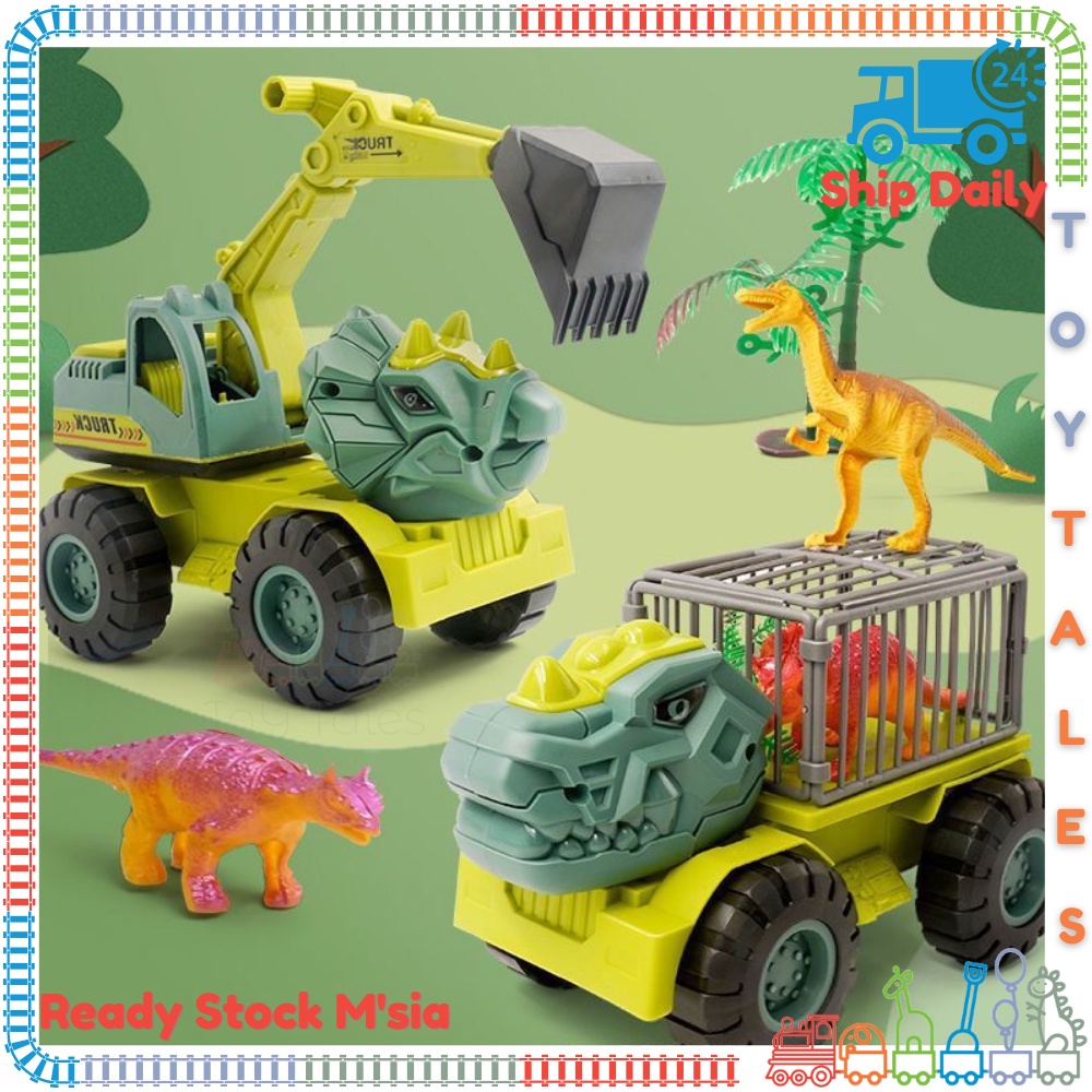 Dino Construction Vehicles Toys [ LARGE ] Jurassic Kids Dinosaur ...