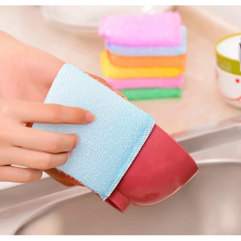 8PCS Colorful Kitchen Sponge Dinner Dishwashing Cloth | Shopee Singapore