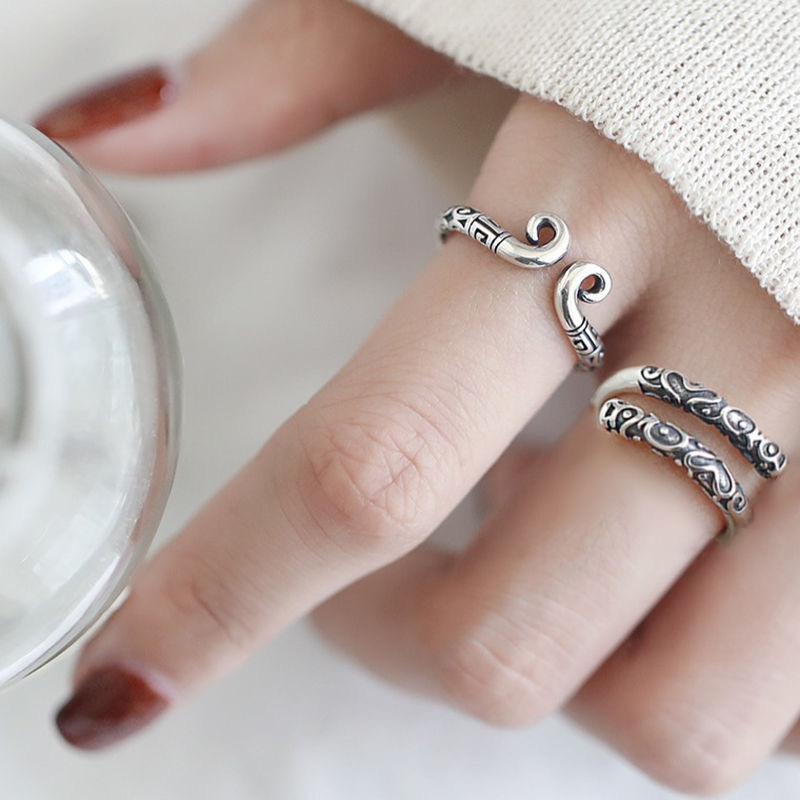 Punk Personality Ring Silver-plated Alloy Couple Rings | Shopee Singapore