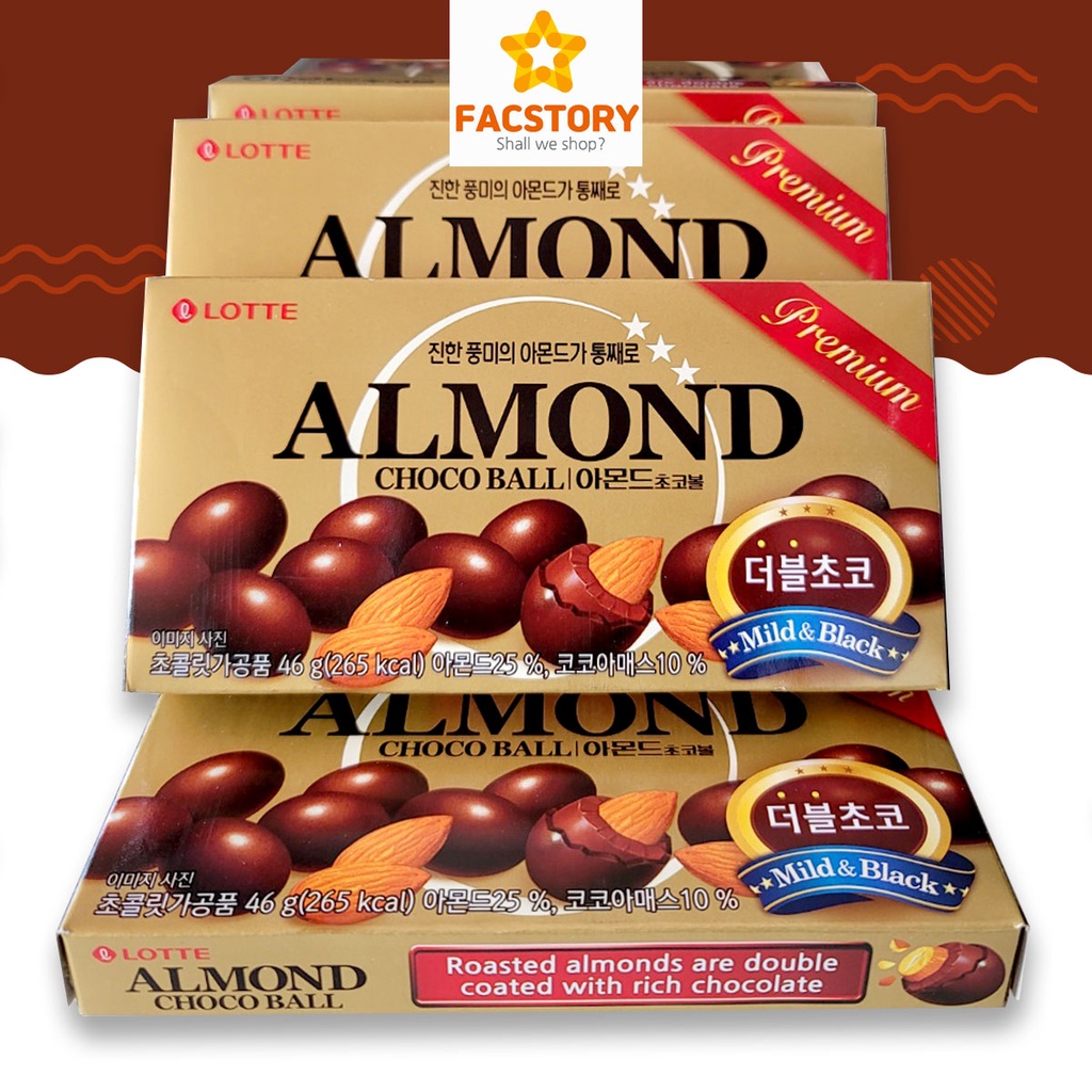 [Lotte] Almond Choco Ball Korean Premium Chocolate 46g | Shopee Singapore