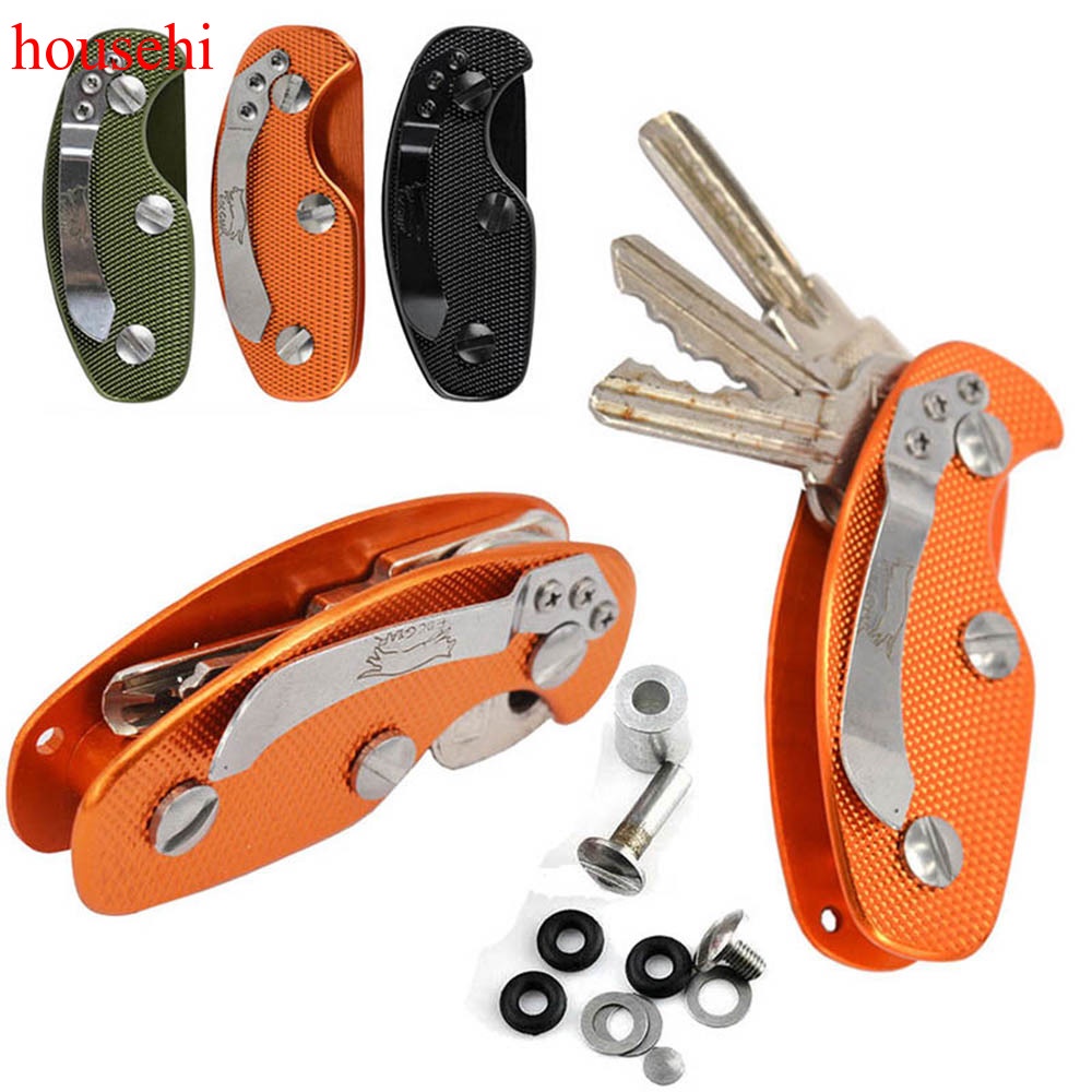 Aluminium Smart Key Holder Clip Keys folder keyring housing EDC Pocket ...