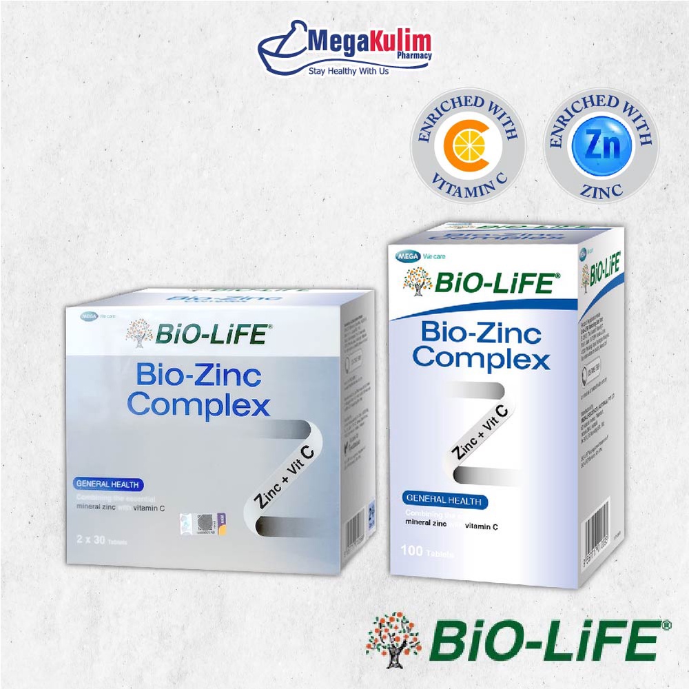 Biolife Bio-Zinc Complex (2X30 Tab / 2X100 Tab) | Shopee Singapore