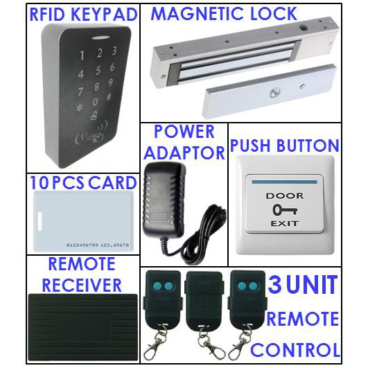 RFID Door Access Control+Remote Control Set (Keypanel, EM600 Lock ...