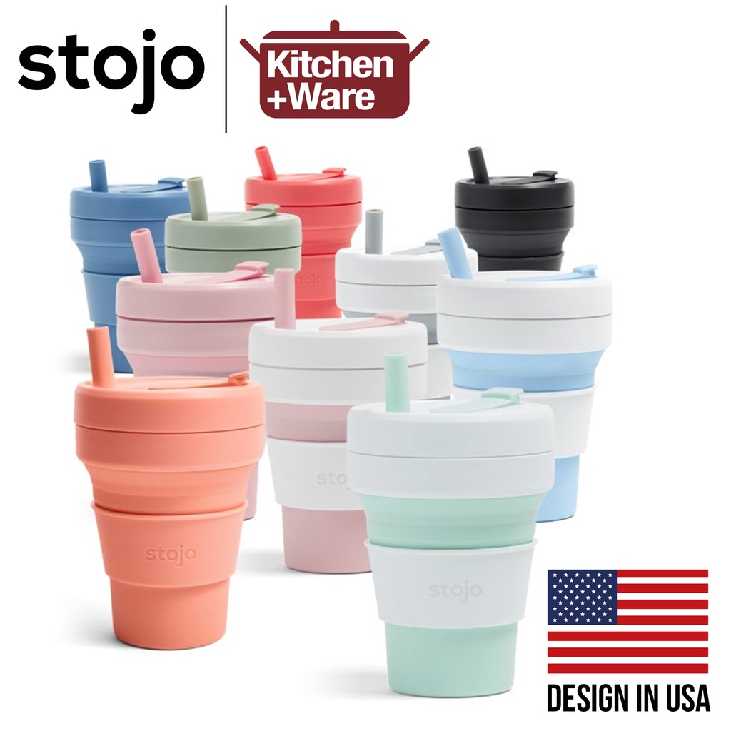 Stojo Eco-friendly Biggie / With Straw / Collapsible Cup / 16oz / 470ml ...