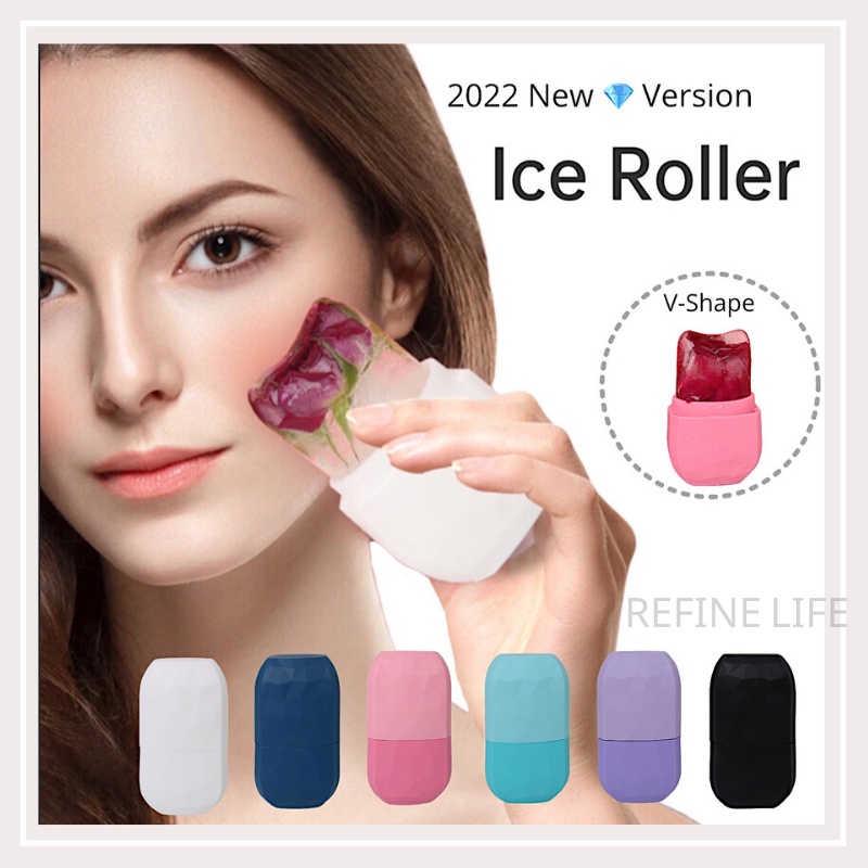 Facial Ice Roller (2022 new version) / Silicone Ice Roller / Ice Globe ...