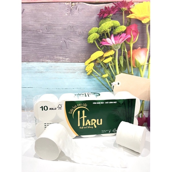 Haru Premium Toilet Paper 10 rolls without core, soft and tough ...