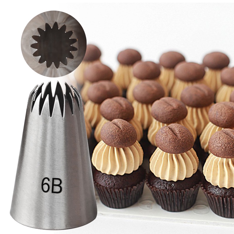 6B Nozzle Professional Piping Icing Cupcake Pastry Kitchen Accessories ...
